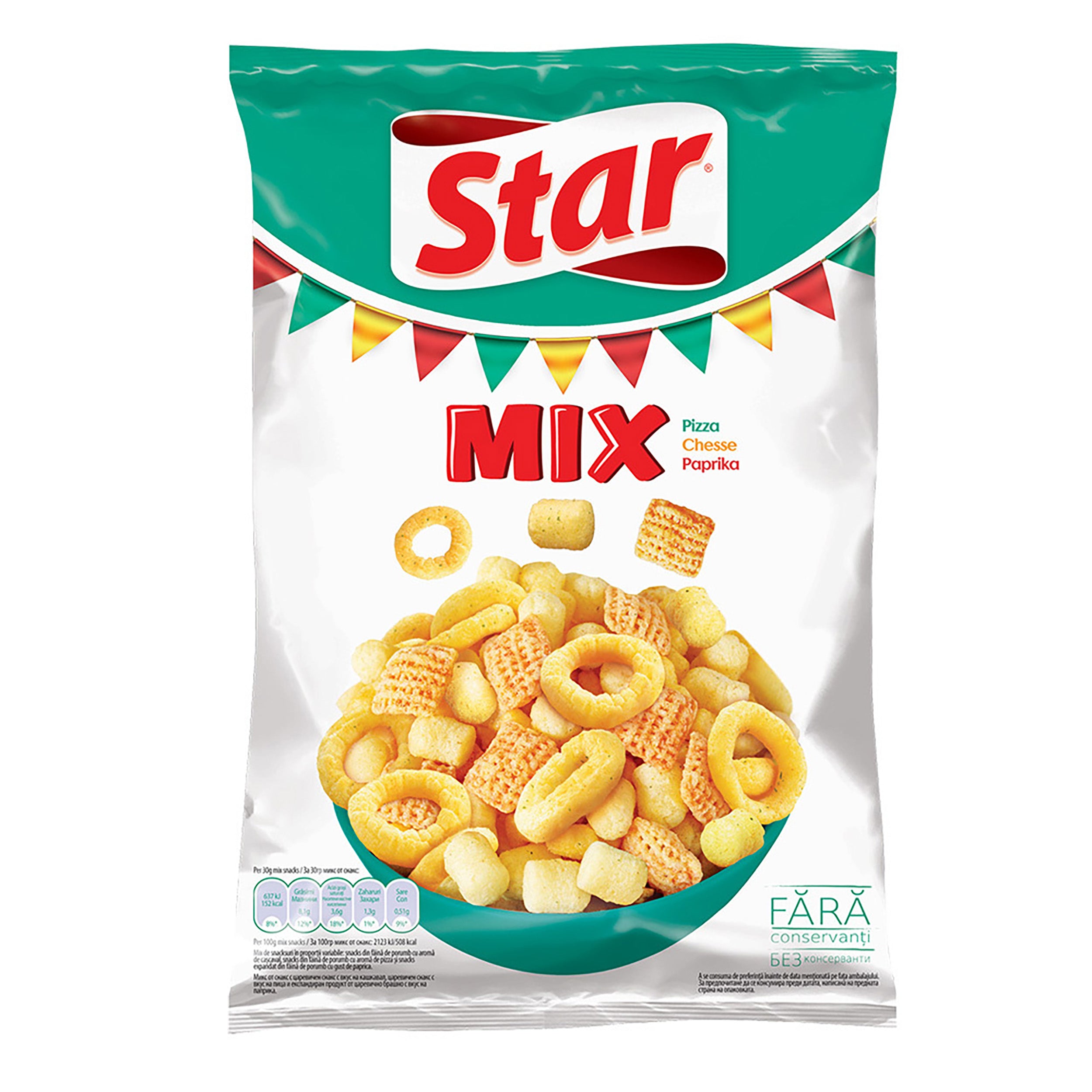 PUFULETI STAR MIX VERDE PIZZA CASCAVAL 90GR – Supermarket ANCA